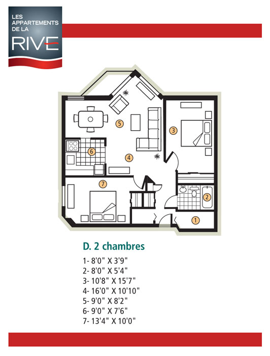 Plans des appartements – Résidence de la Rive