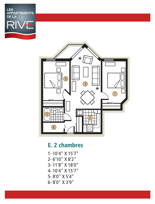 Plans des appartements – Résidence de la Rive