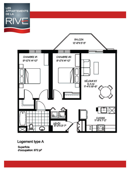 Plans des appartements – Résidence de la Rive