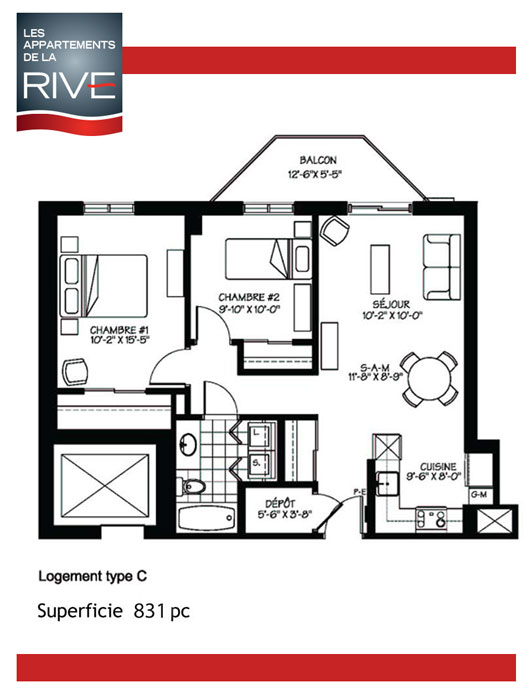 Plans des appartements – Résidence de la Rive