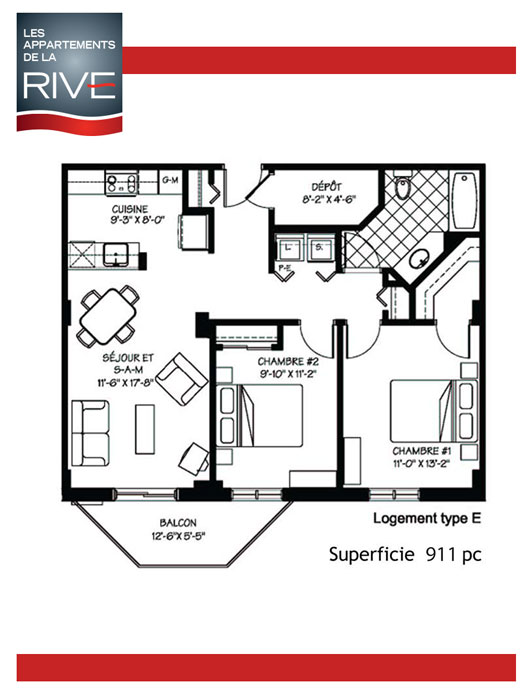 Plans des appartements – Résidence de la Rive