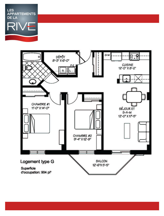 Plans des appartements – Résidence de la Rive