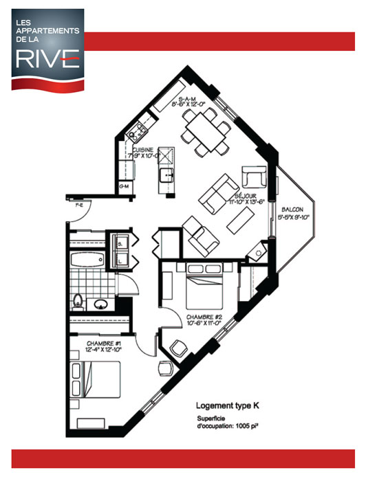 Plans des appartements – Résidence de la Rive