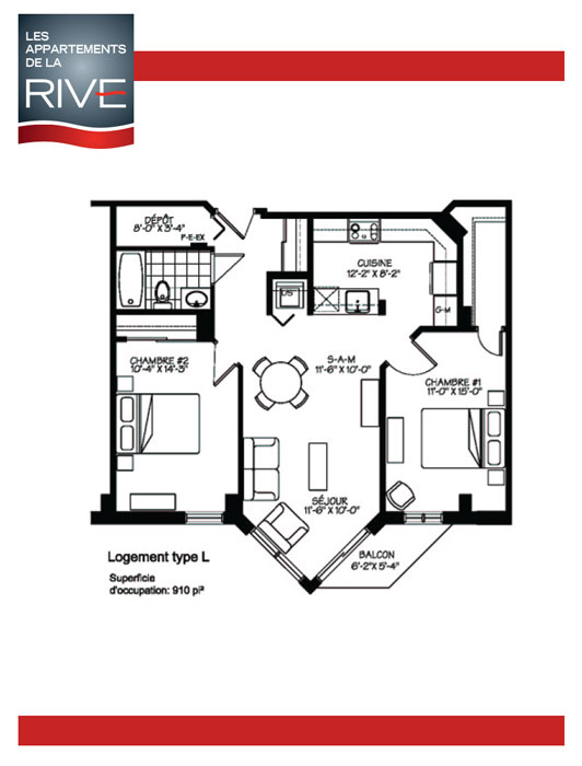 Plans des appartements – Résidence de la Rive